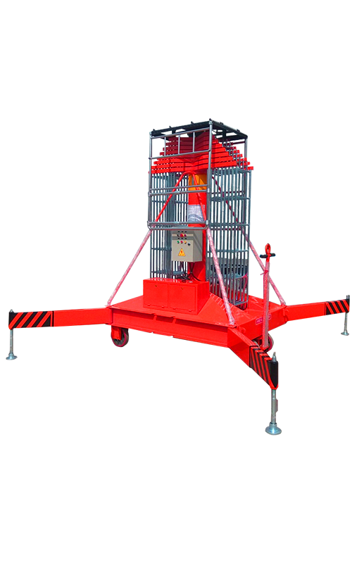 Double body anti rotation sleeve cylinder type aerial work platform ...